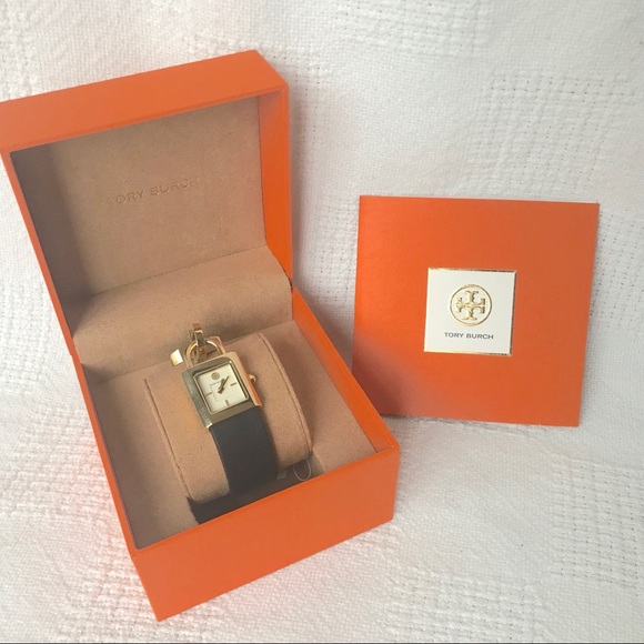 Tory Burch | Accessories | Tory Burch Surrey Leather Strap Lock Watch ...